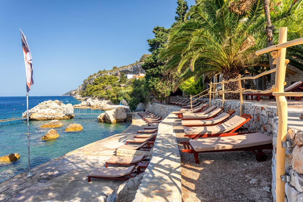 Private beach & Spa center in Boutique Hotel Podstine | Hvar